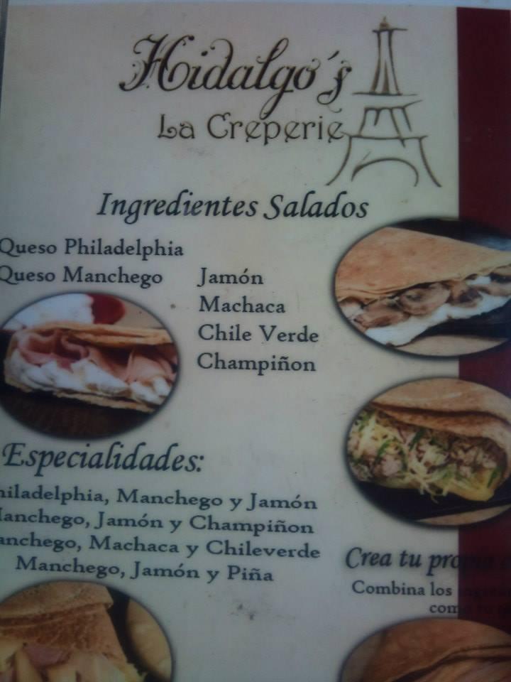 Menu at CREPAS restaurant, Hermosillo
