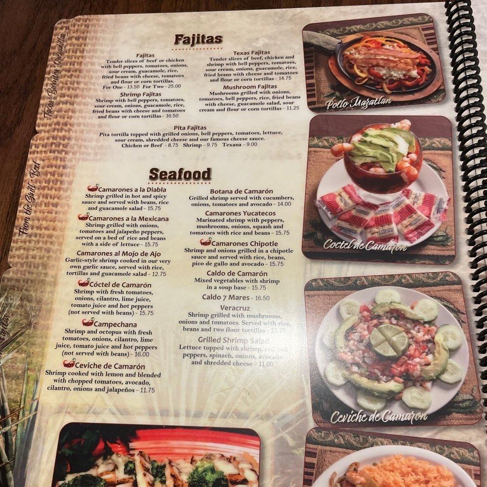 Menu at El Agavero Mexicano restaurant, Mount Airy