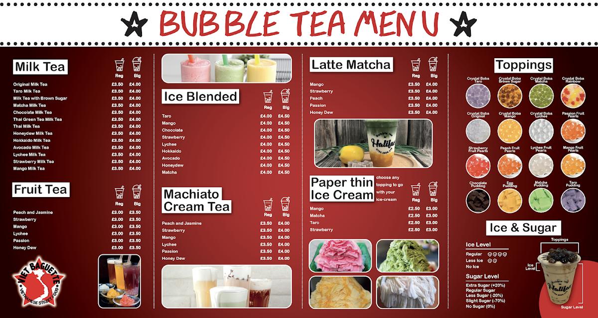 Carta de Bubble tea Halifax, Halifax