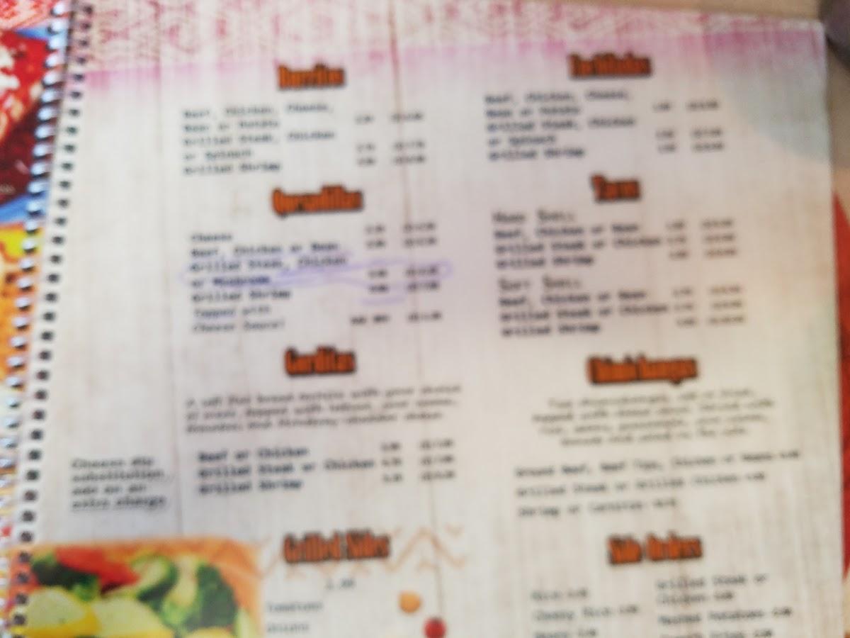 Menu at La Carreta restaurant, Rustburg, 69 Barricks Ln