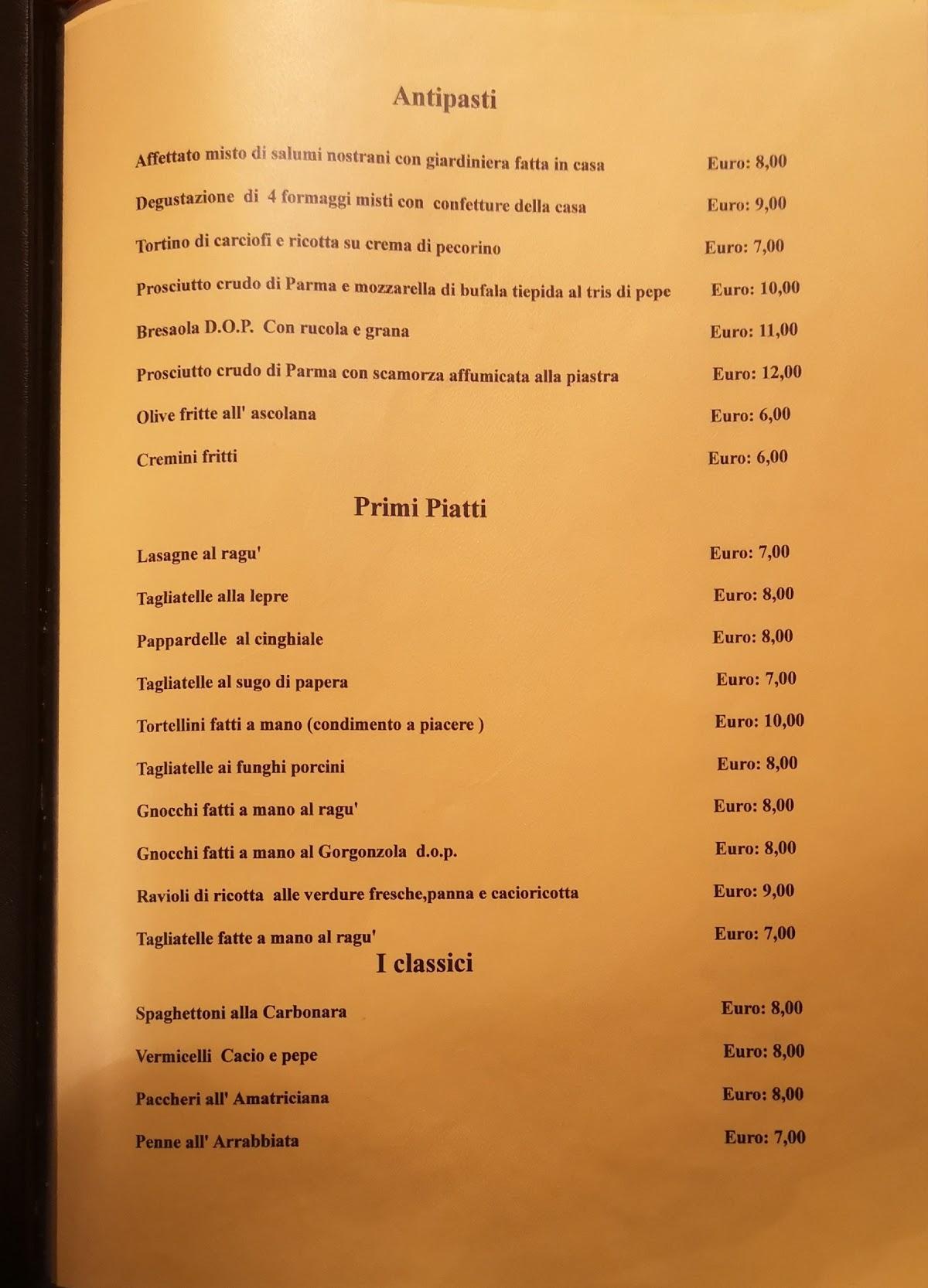 Menu da Osteria Conte De Vico ristorante, Civitanova Marche