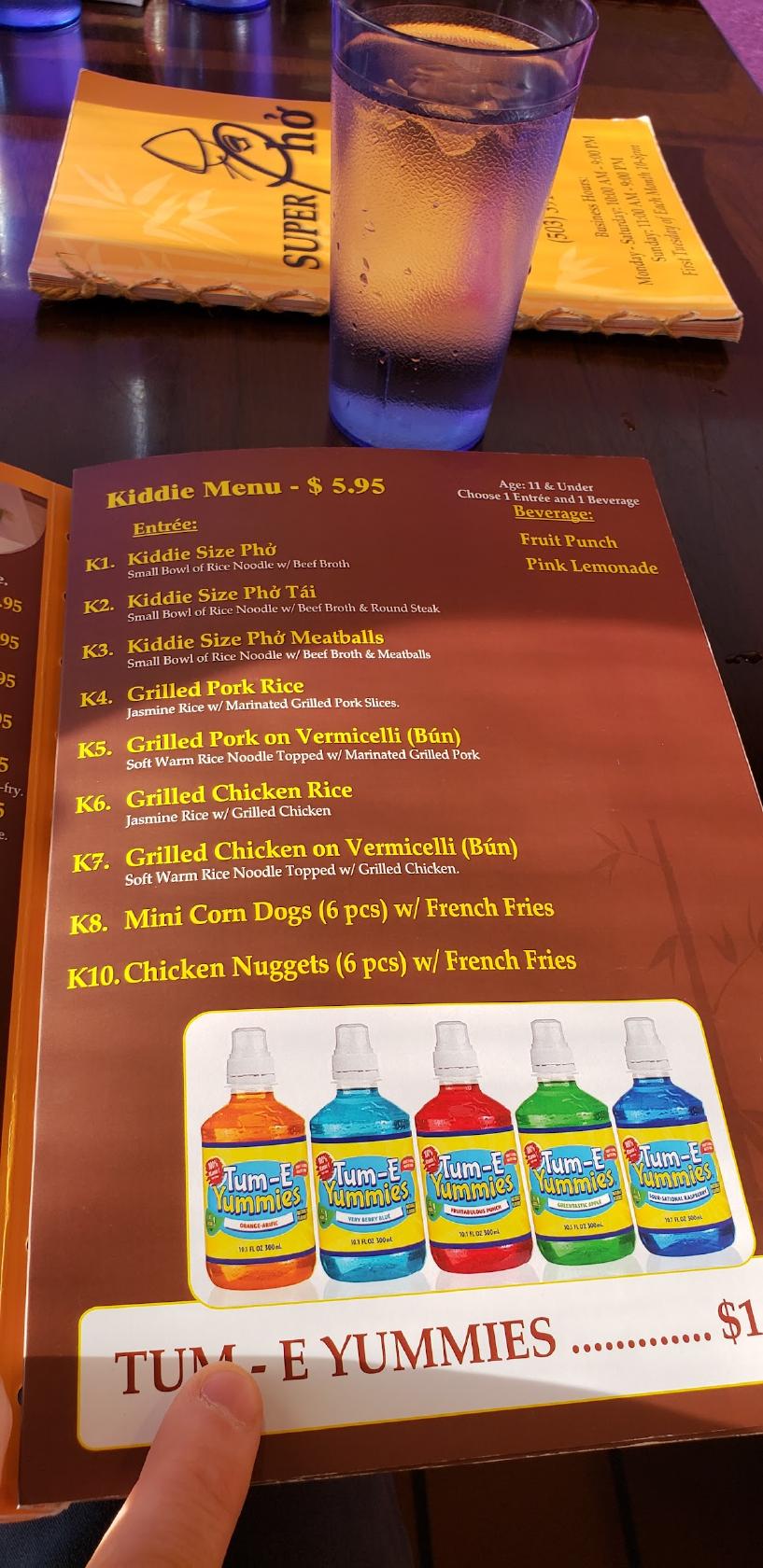 Menu at Super Pho Beef Noodle Soup Vietnamese Cuisine restaurant, Salem ...