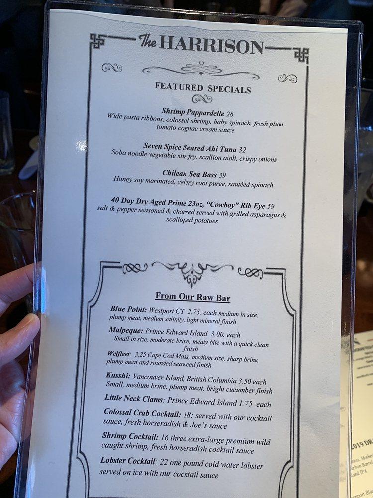 Carta del pub y bar The Harrison, Floral Park