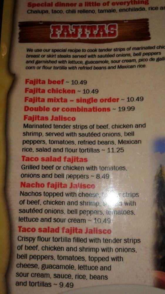 Menu at Toro Mexican Grill pub & bar, Dandridge