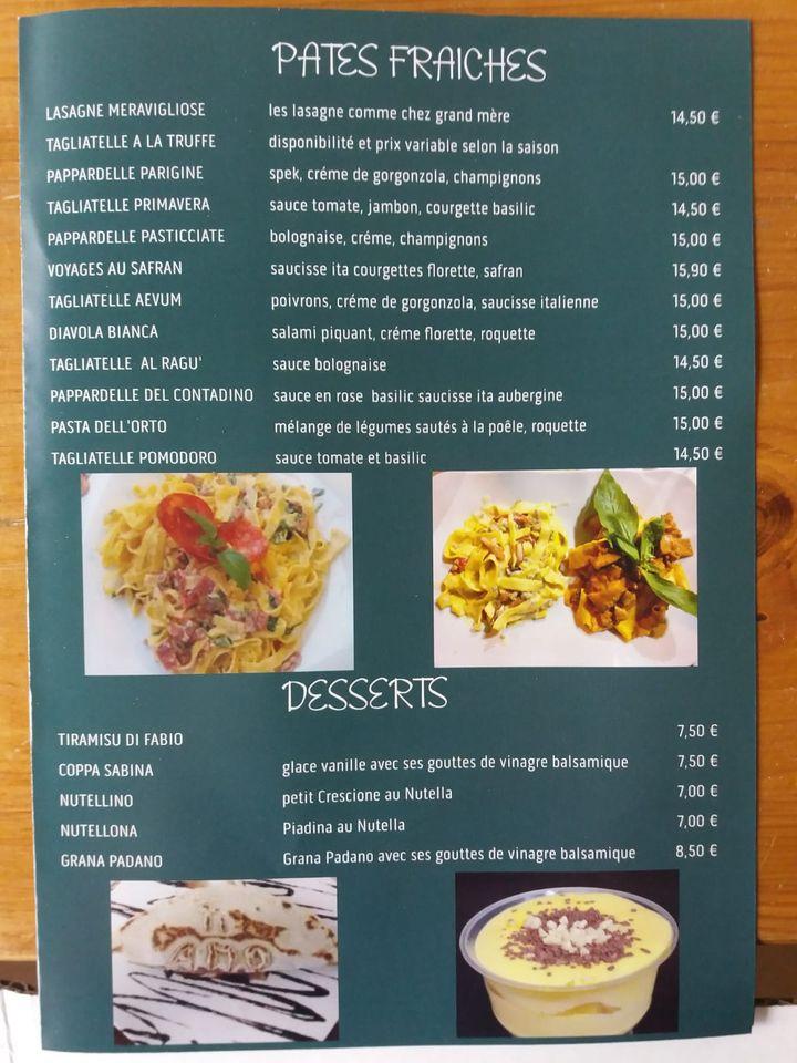 Menu at romagna mia restaurant, Antibes