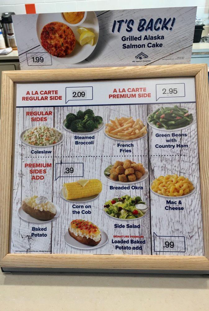 Menu at Captain D's fast food, Memphis, N Germantown Pkwy