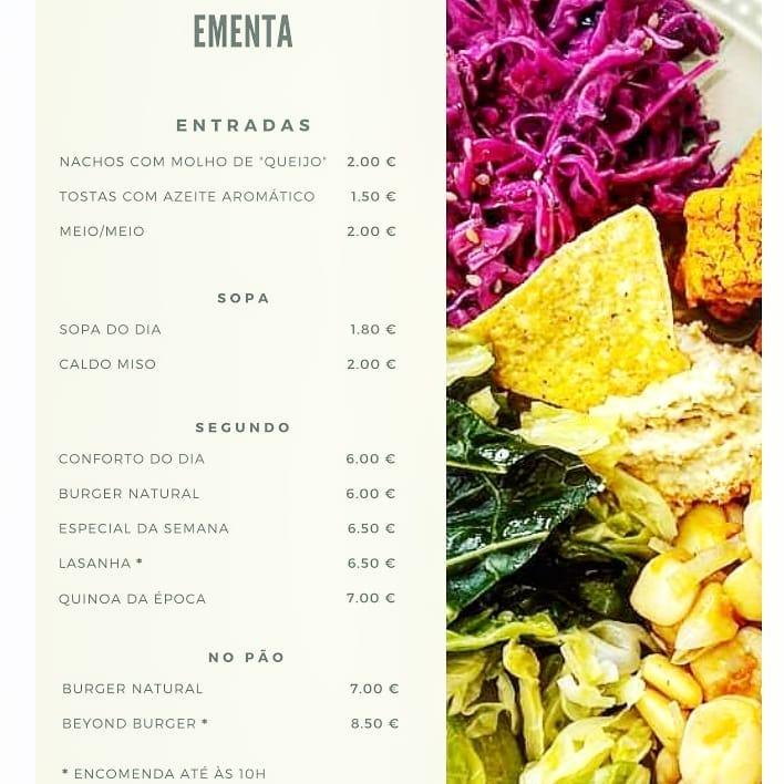 Menu em Kansha - Cozinha Vegetariana restaurante, Fátima
