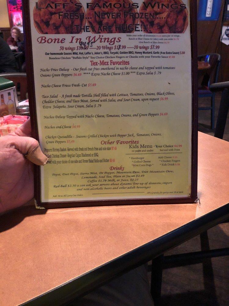 Menu at Laff's pub & bar, Germantown