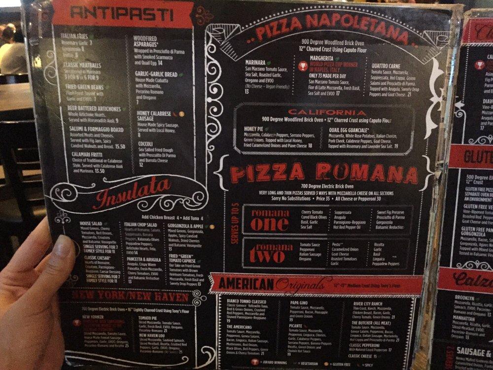 Menu at Pizza Rock pub & bar, Las Vegas, 201 N 3rd St
