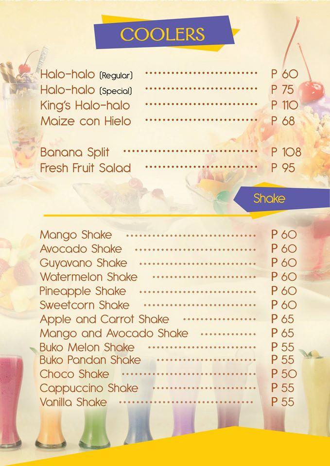 Menu at Shan and Hazel's Food Restaurant, Mati