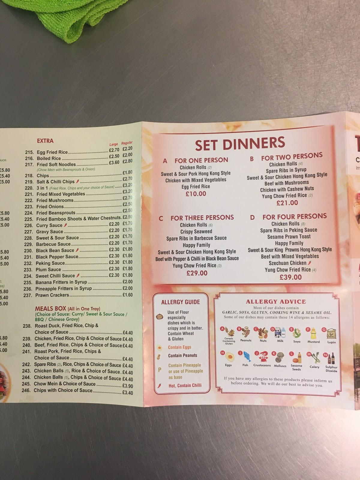 Menu at Top Chef fast food, Derby, 45 Smalley Dr
