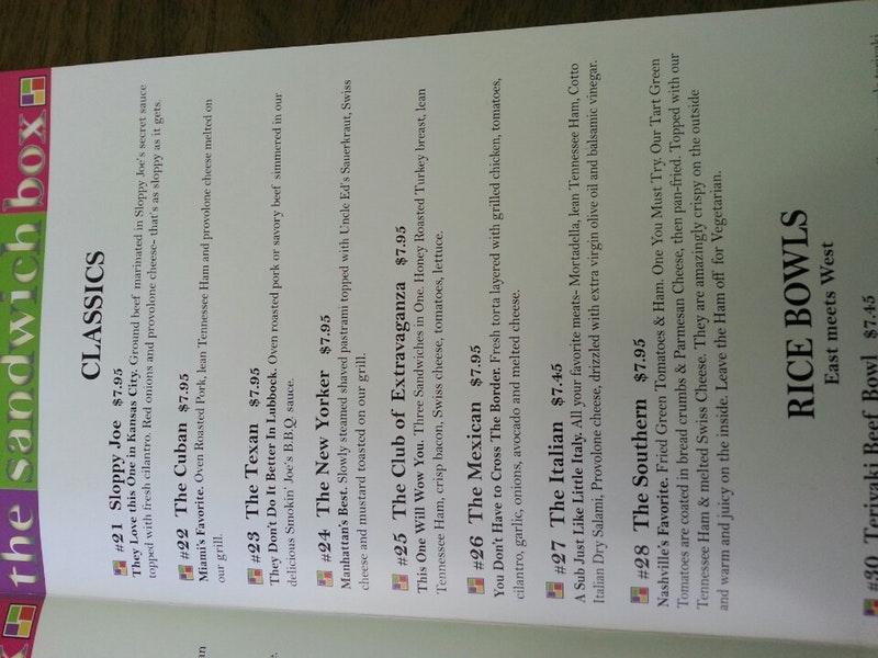 Menu at Sandwich Cafe, Santa Fe Springs, Rosecrans Ave