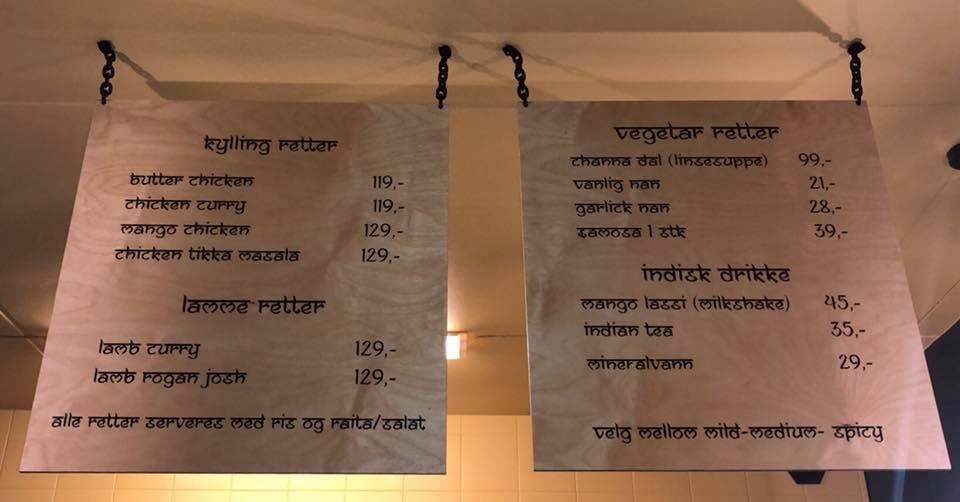 Menu at Babaji - Indian Food restaurant, Fredrikstad