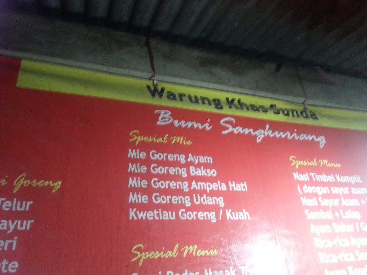 Menu at Warung Khas Sunda Bumi Sangkuriang pub & bar, Sendangadi