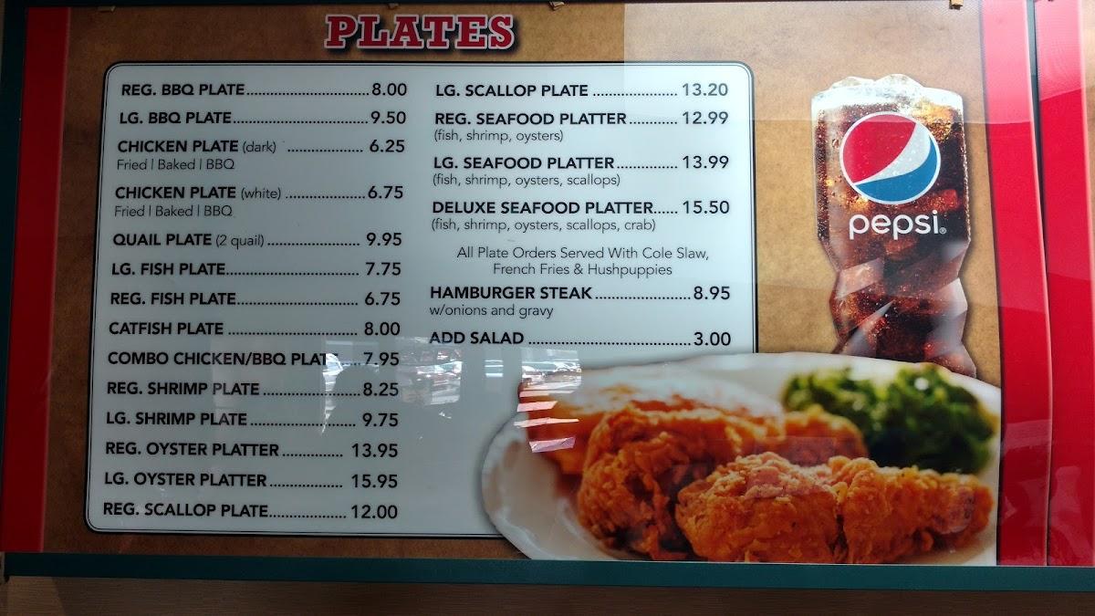 Menu at Fuller’s Old Fashioned BBQ, Fayetteville, S Raeford Rd
