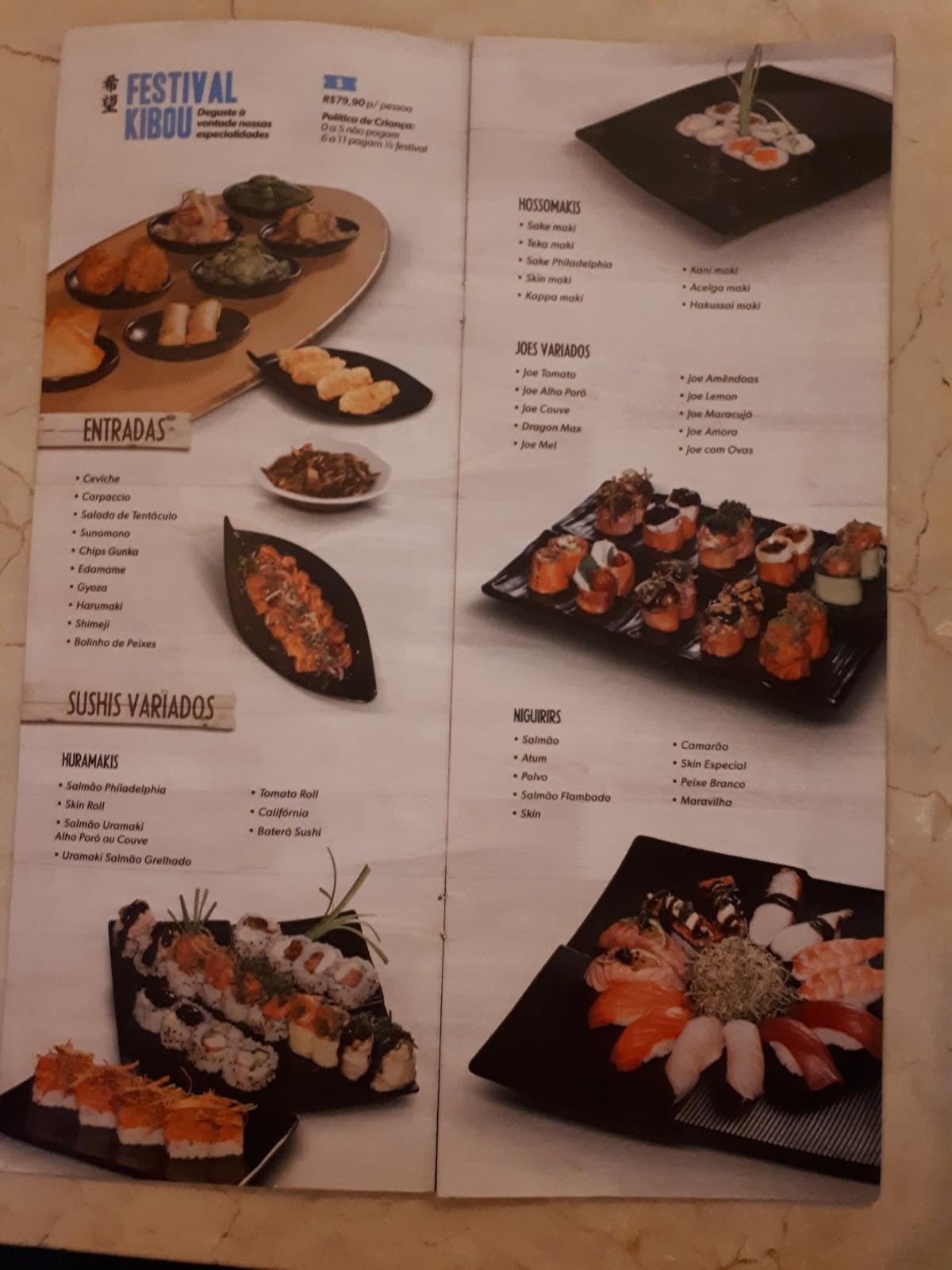 Menu em Kibou Fusion: Rodizio Japonês Ribeirão Preto restaurante ...