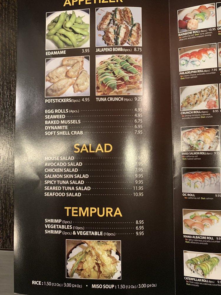 Menu at Sushi & Roll restaurant, Mission Viejo