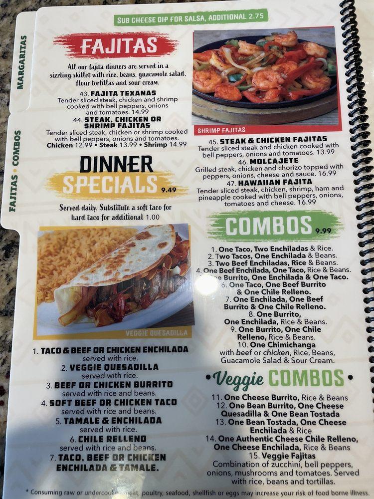 Menu at Mi-Tequila Mexican Restaurant, Findlay