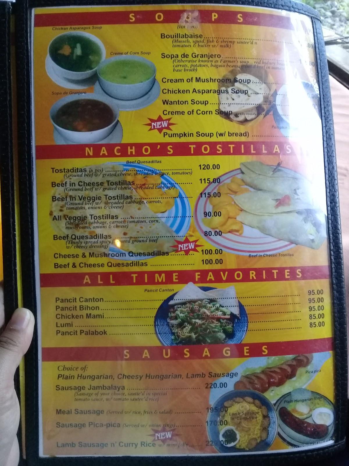 Menu at Big Roy’s Café cafe, Ormoc