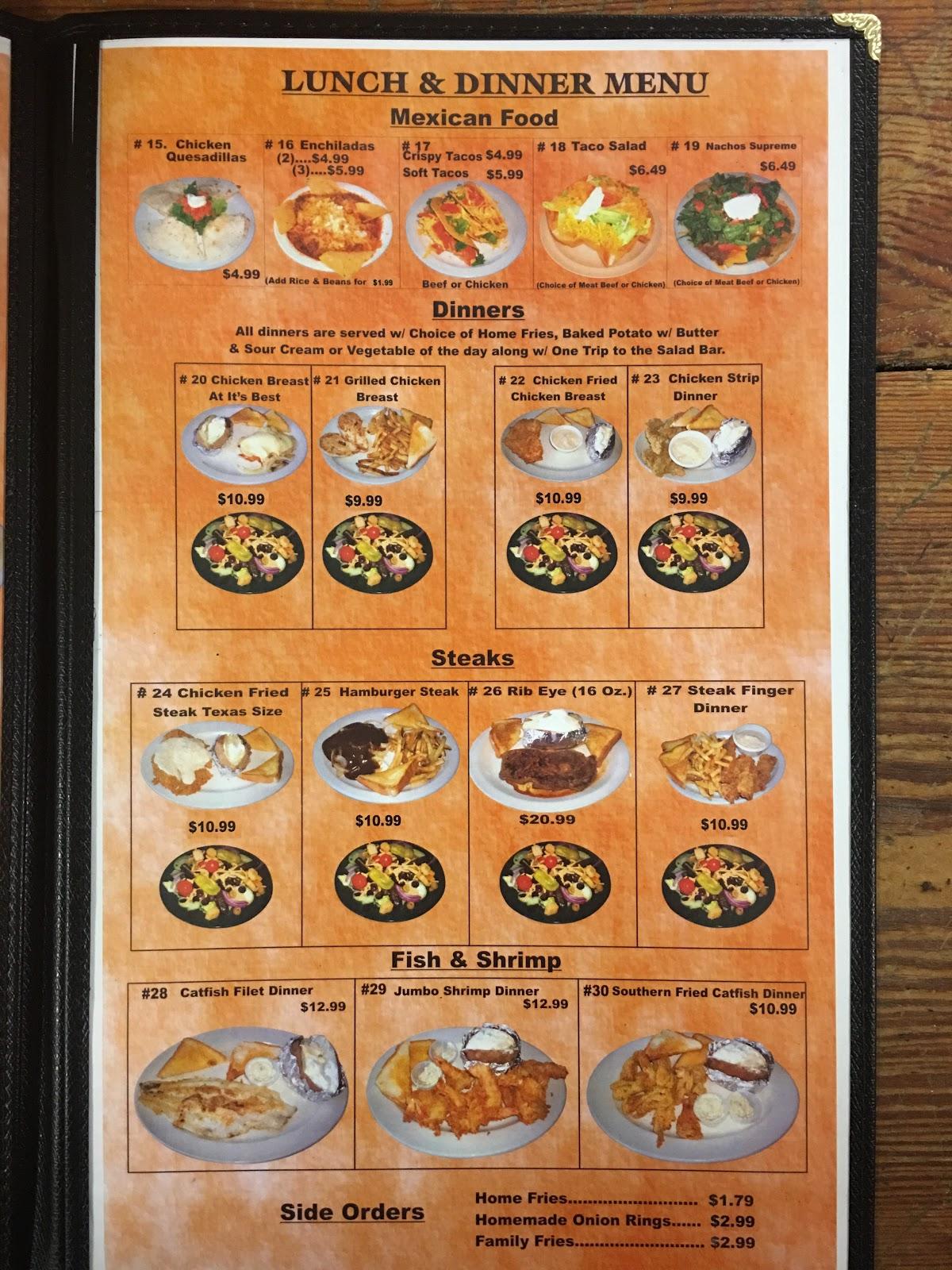 Menu at Cow Palace restaurant, Gonzales, 342 US-90 ALT W