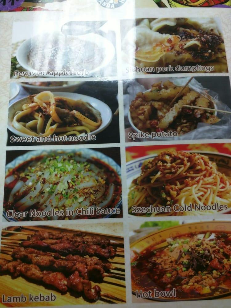Menu at Panda Hut restaurant, Tampa