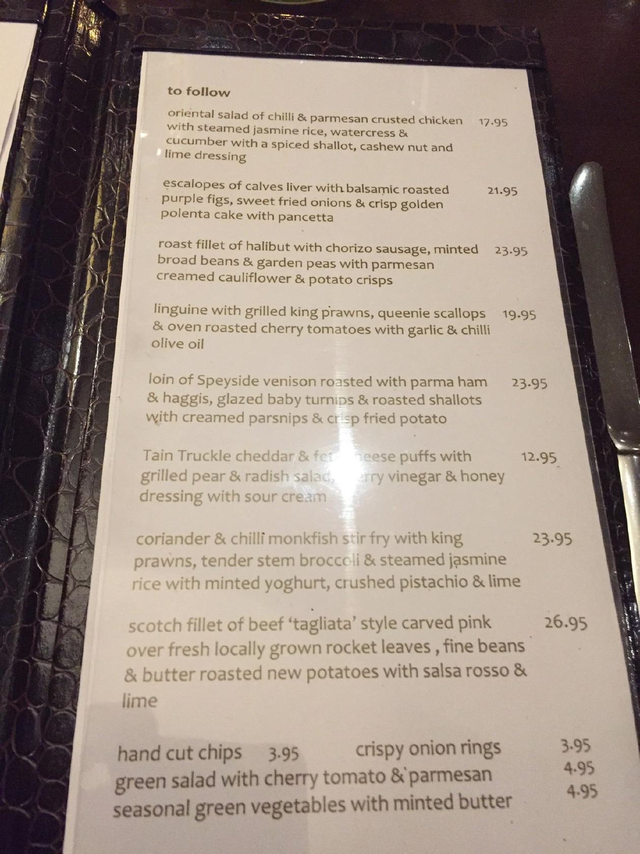 Menu at Rocpool pub & bar, Inverness, 1 Ness Walk