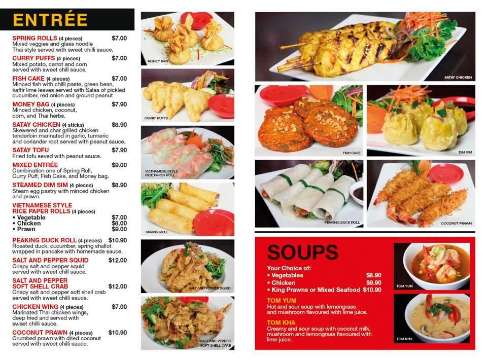 Menu at Thai Addict Restaurant, Kingsgrove