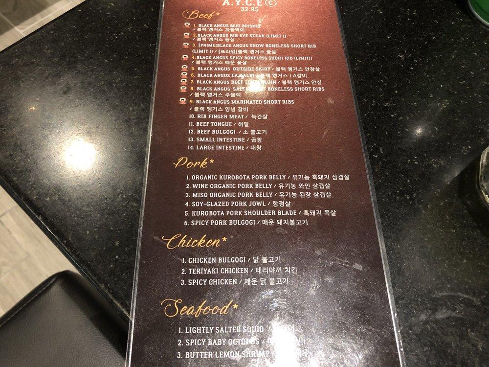 Menu at Master Kim’s Korean BBQ, Las Vegas, S Durango Dr #100