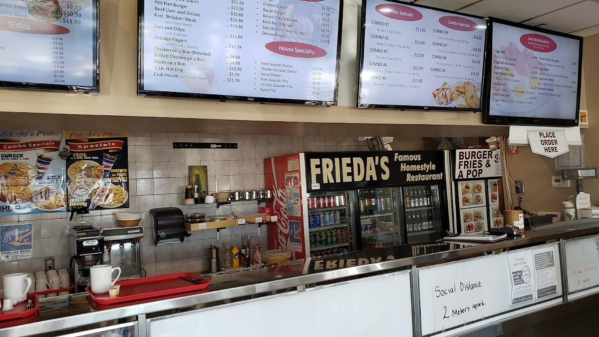 Menu at Frieda's Place fast food, Cambridge