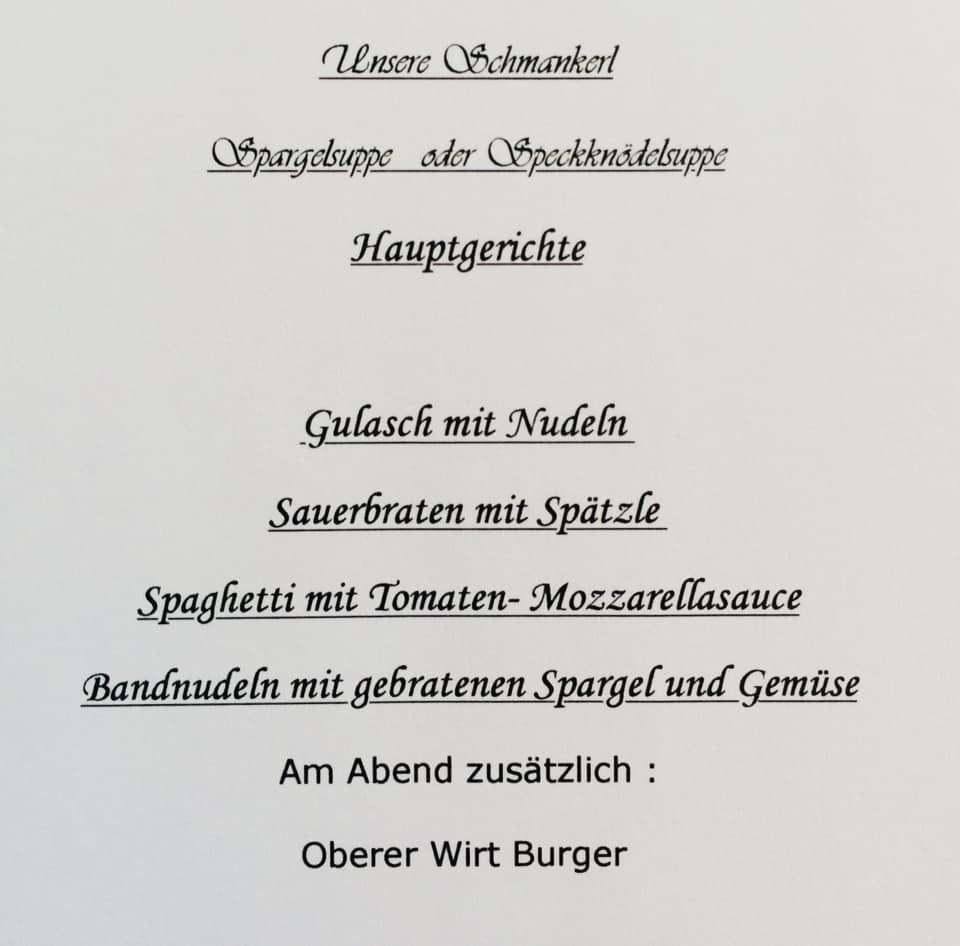 Speisekarte von Landgasthof Probst restaurant, Weil