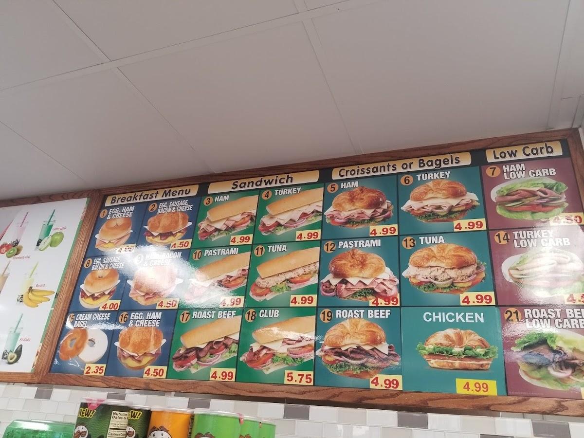 Menu at Christy's Donuts restaurant, Riverside
