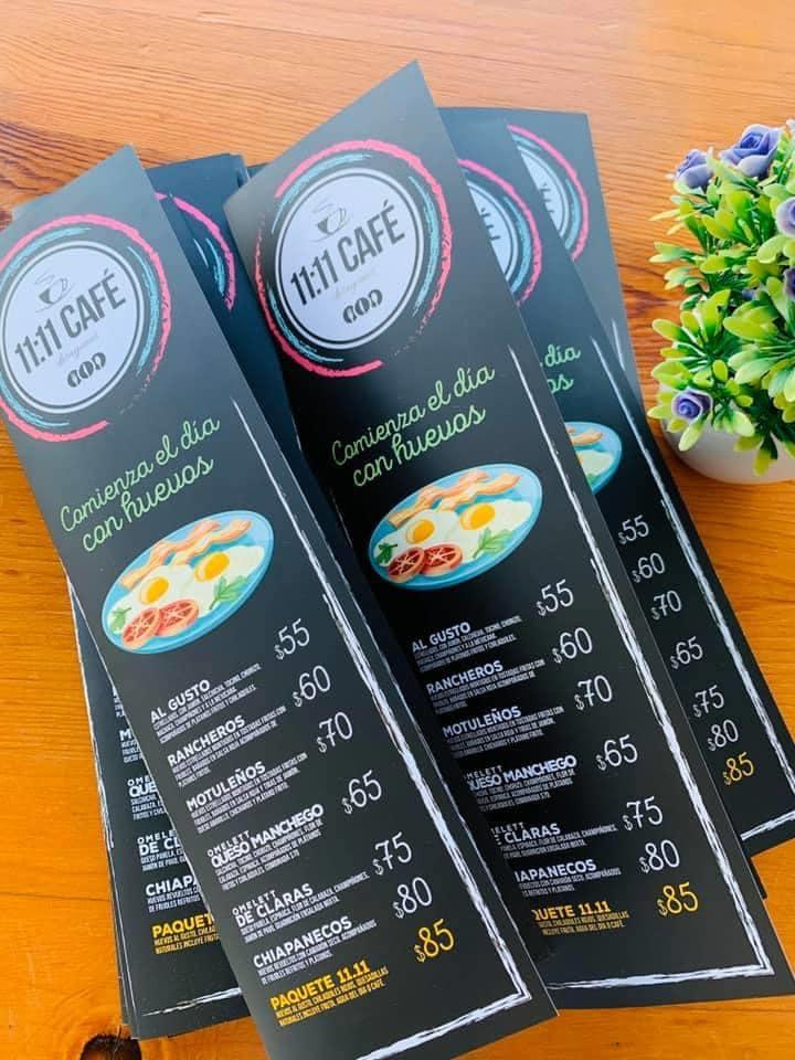 Menu at 11:11 CAFÉ Tuxtla, Tuxtla Gutiérrez, 11 Poniente Sur #911