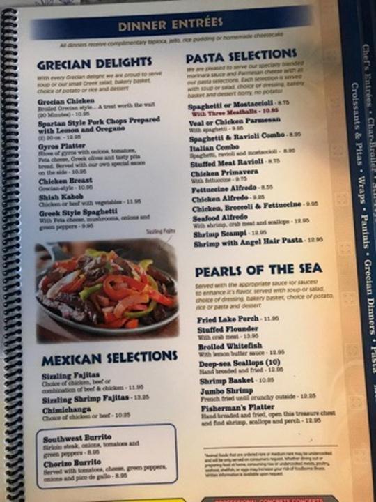 Menu at Blue Bay Restaurant, Mukwonago
