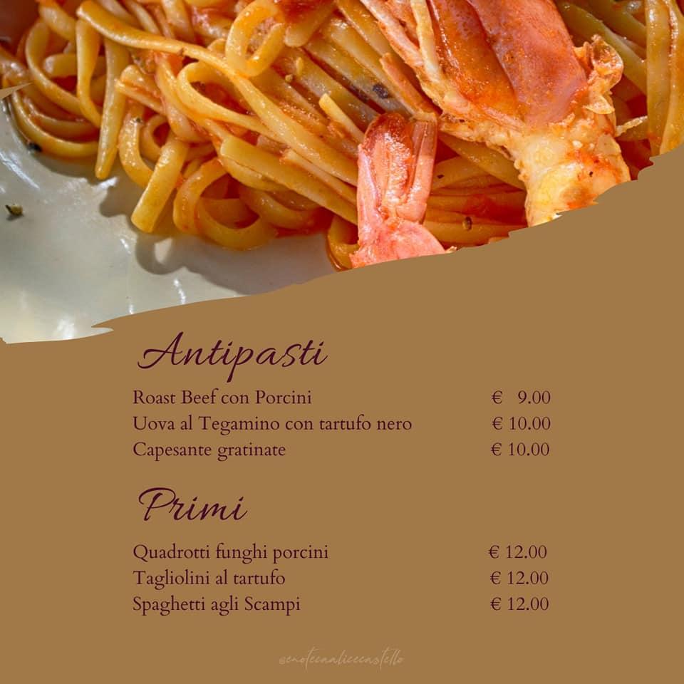 Menu da Castello pub & bar, Alice Castello