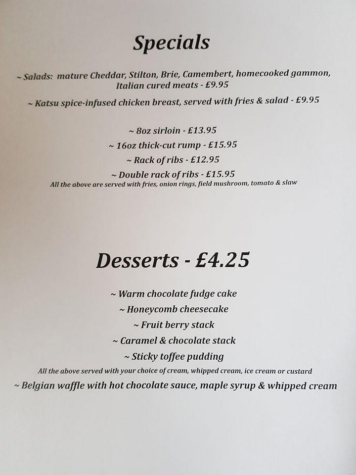 Menu at The Smoke House Banham restaurant, Banham