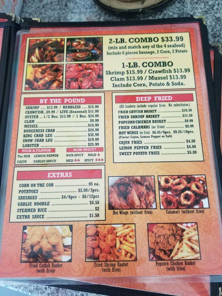 Menu at King Red Crawfish & Pho restaurant, Murrieta