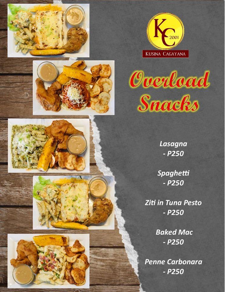 Carta del restaurante Kusina Cagayana, Tuguegarao, JPVQ+CWQ