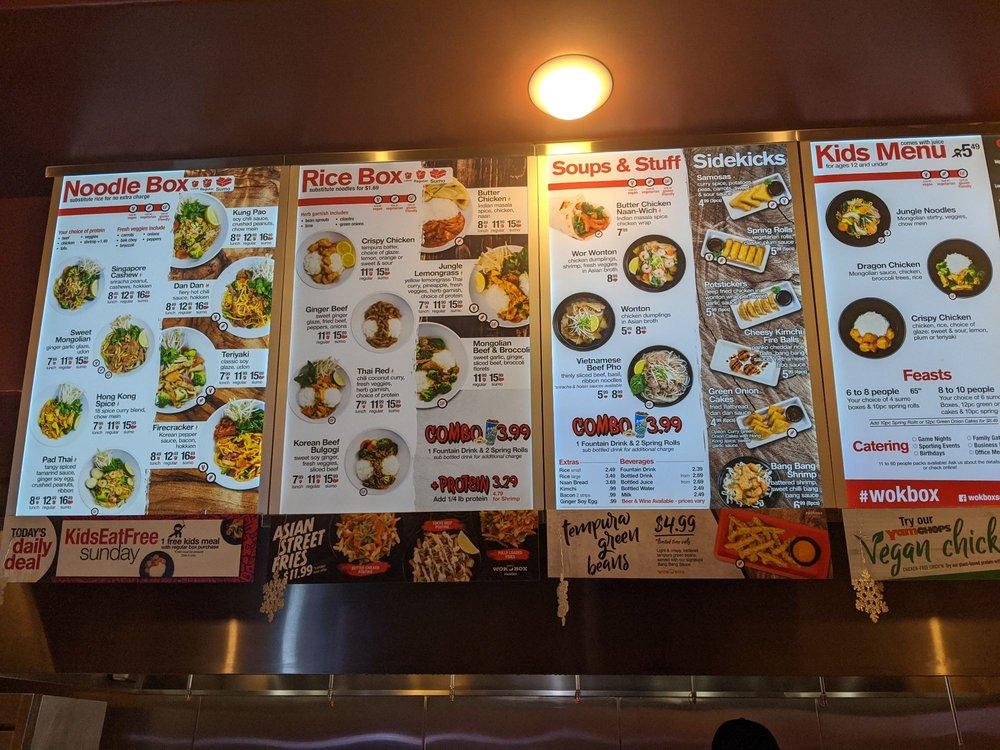 Menu at Wok Box Oshawa restaurant, Oshawa, 855 Taunton Rd E Unit 4