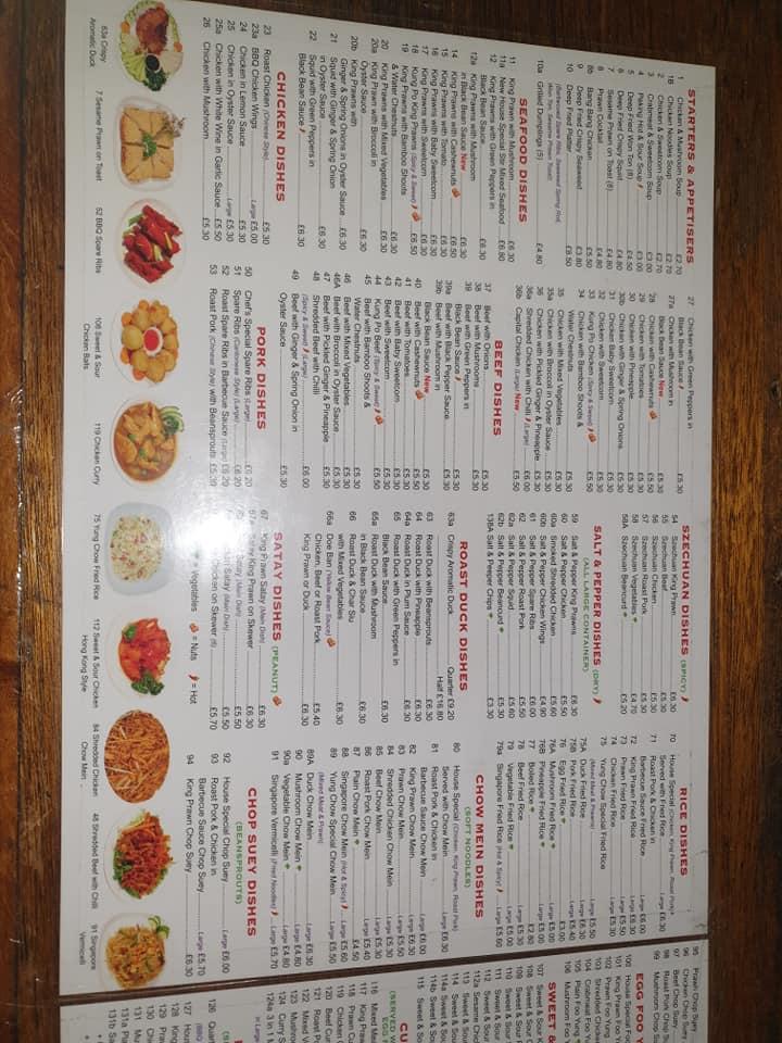 Menu at Golden Boat Fareham restaurant, Fareham, 185 West St