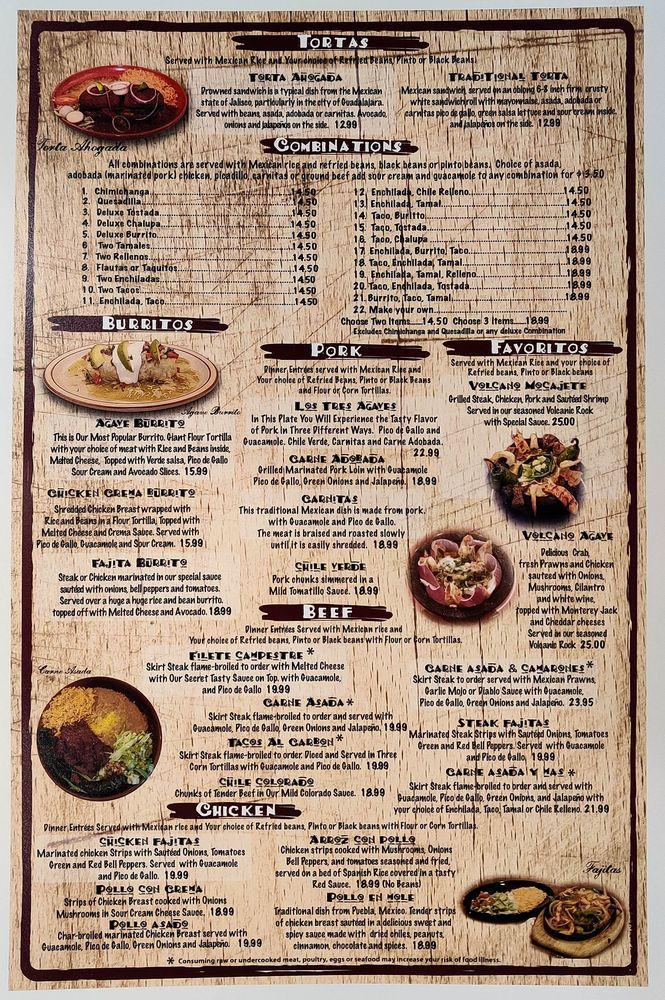Menu at Los Agaves Mexican Restaurant, Belfair