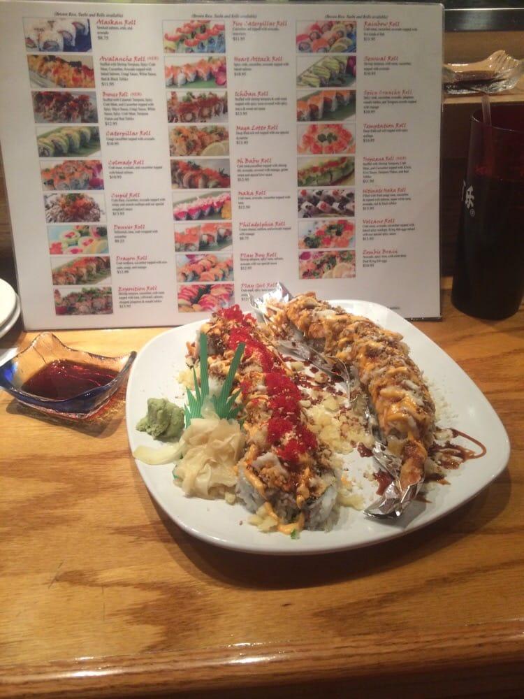 Menu at Osaka Sushi restaurant, Denver