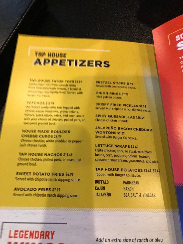 Menu at Boulder Tap House pub & bar, St. Cloud