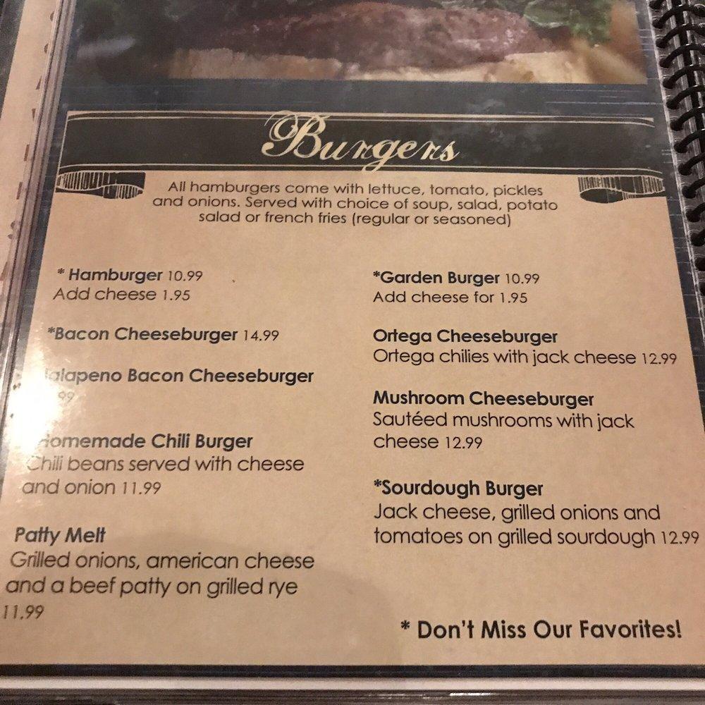 Menu at Deja Vu Restaurant, Redding