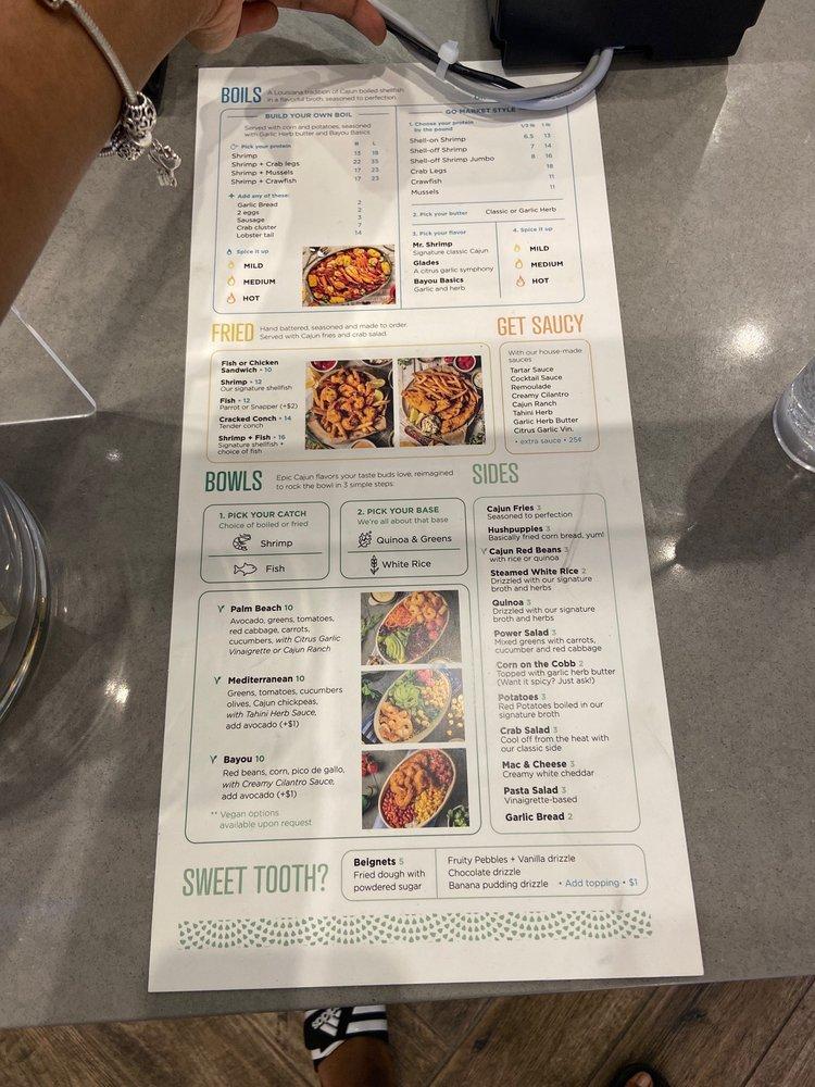 Menu at Mr. Shrimp restaurant, Pembroke Pines