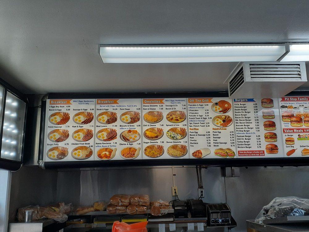 Menu at Pit Stop Best Burgers restaurant, Torrance