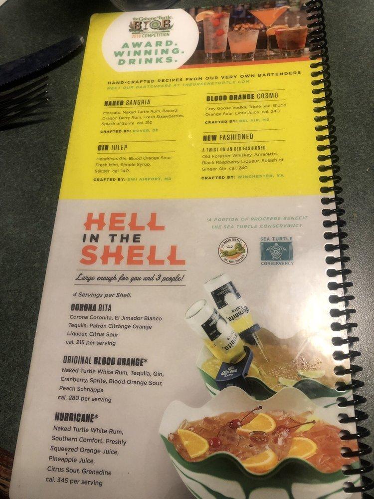 Menu at The Greene Turtle Sports Bar & Grille, Burtonsville