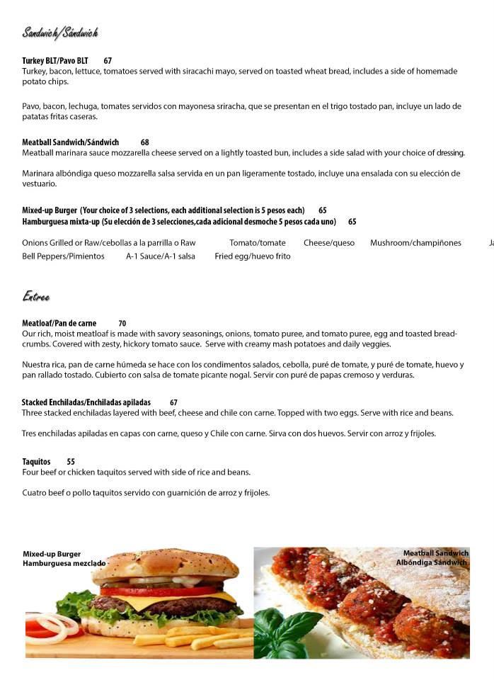 Menu at David's Restaurant, Jocotepec