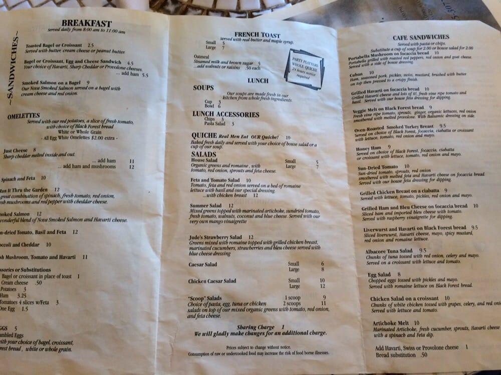 Menu at B D Bean's Coffee Company cafe, Belleview