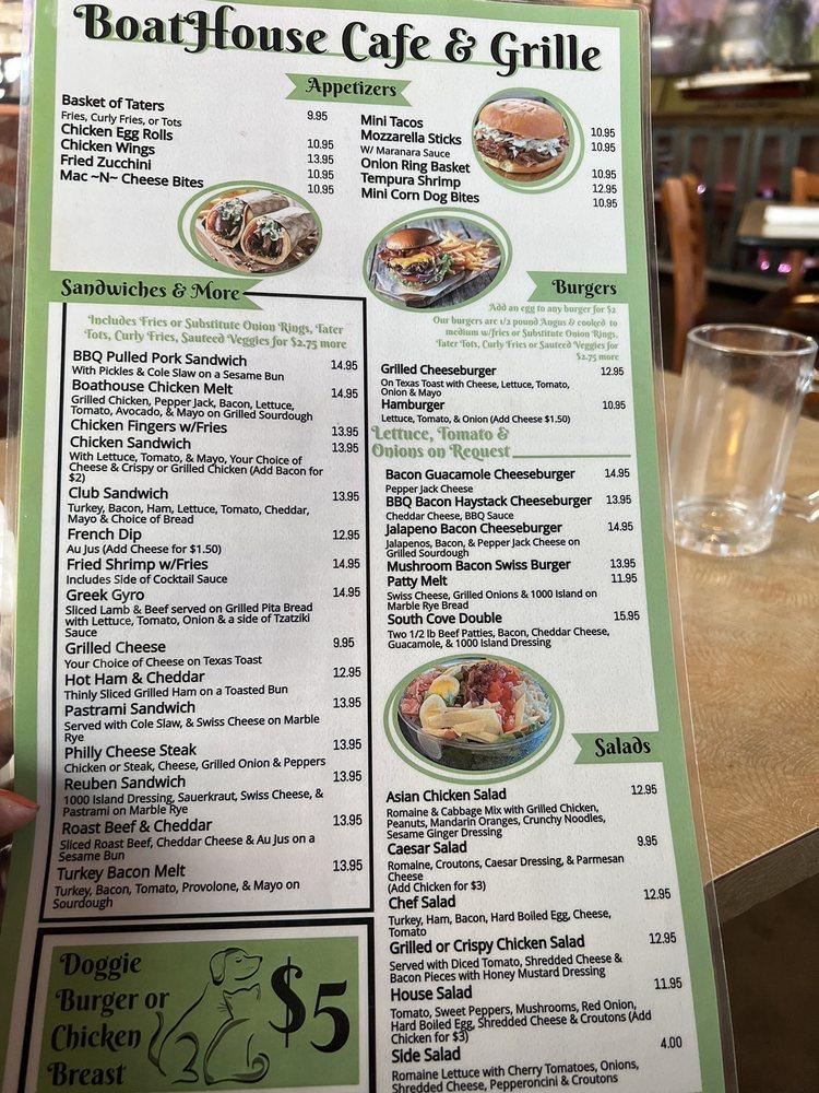 Menu at The BoatHouse Cafe & Grille, Meadview