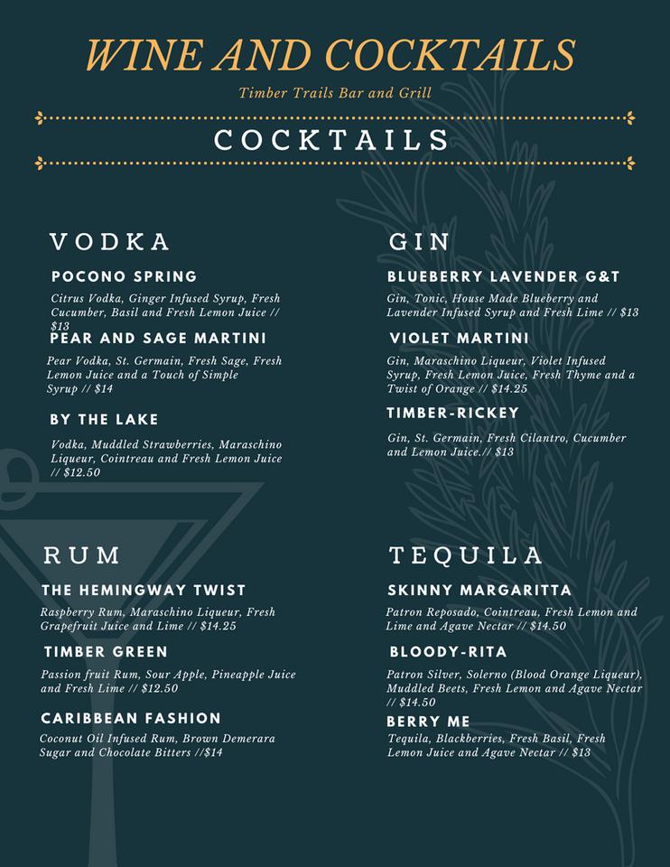 Carta de Timber Trails Clubhouse, Pocono Pines